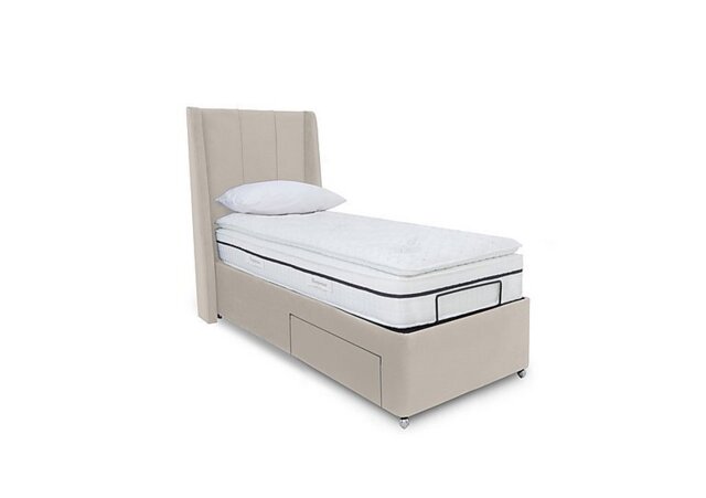 E-Motion Akira Adjustable Divan Base With 2 Drawers with Headboard ...