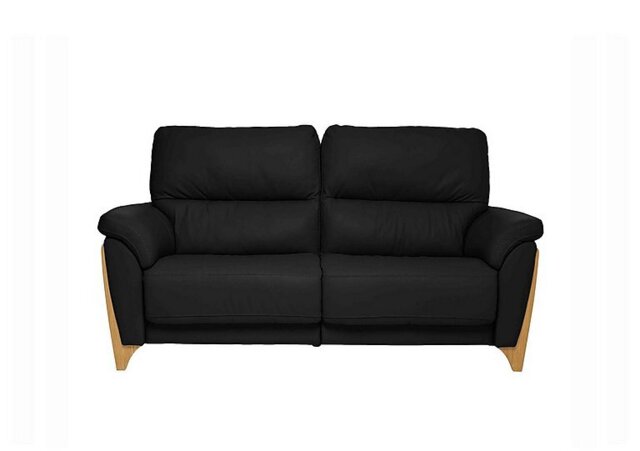 Ercol - Enna Medium Leather Power Recliner Sofa - Black by Furniture ...