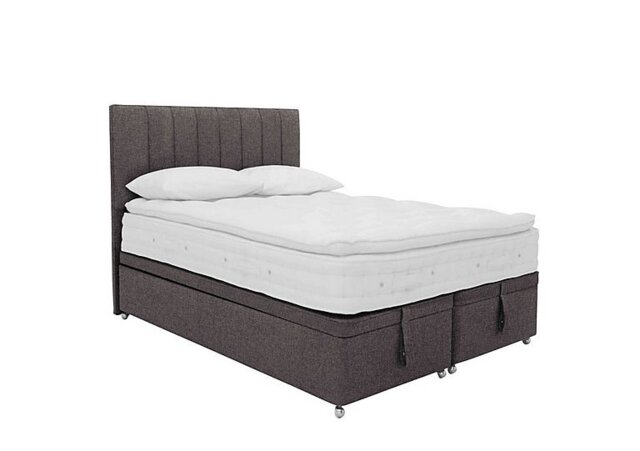 Hypnos - Bespoke Finesse Ottoman Divan Set - Double - Imperio Dark Grey ...
