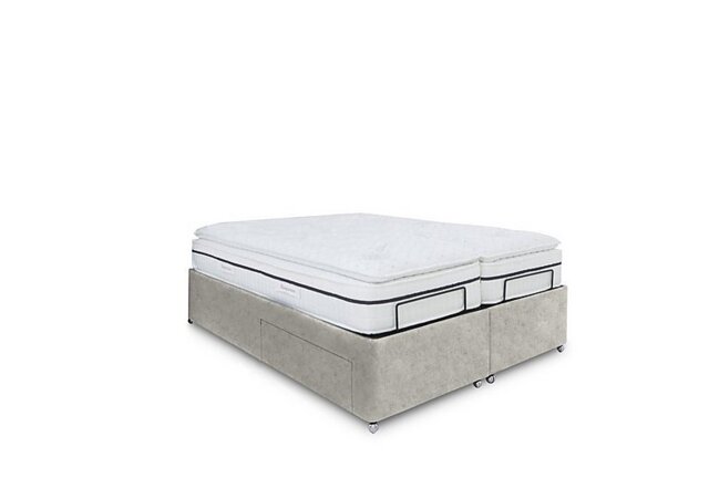 E-Motion Dual Adjustable Divan Base With 2 Drawers with Massage Function - King Size - Sage by ...