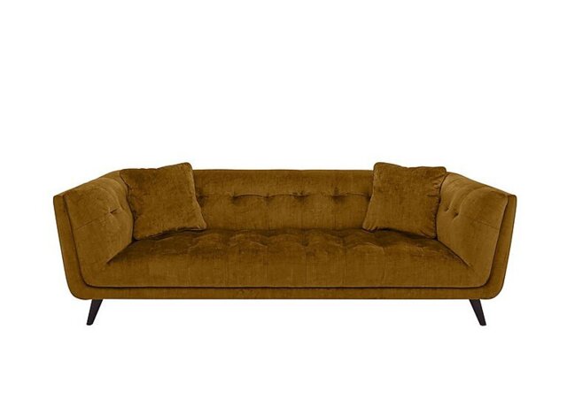 Rene 3 Seater Fabric Sofa - Heritage Saffron by Furniture Village ...