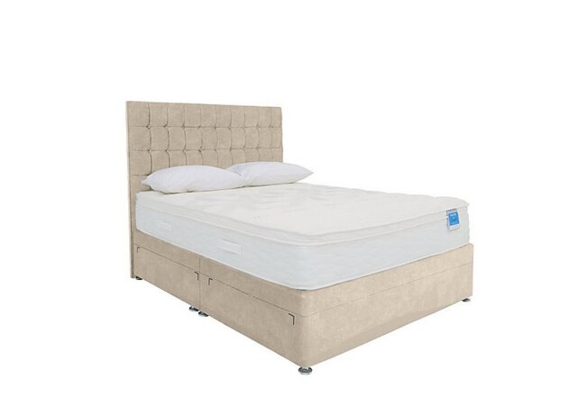 Sleep Story - Memory Hybrid Side Ottoman Divan Set - King Size - Lace ...