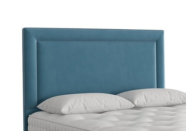 Vispring - Helios Floor Standing Headboard - Double - Plush Velvet Teal ...