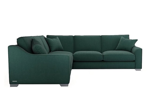The Lounge Co. - Isobel Large Fabric Corner Sofa - Curly Kale with ...