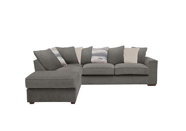 Cory Fabric Left Hand Facing Corner Chaise Scatter Back Sofa Bed ...