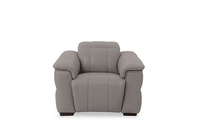 Inca NC Leather Power Recliner Chair with Power Headrest - Lead Grey by ...