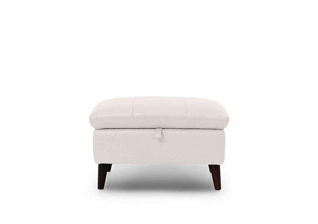 Winner Leather Storage Footstool - Cotton by Furniture Village ...
