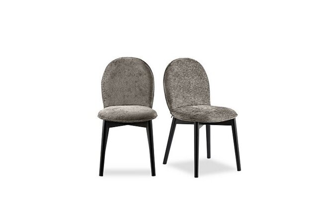 Connubia - Riley Pair Of Mid Graphite Wooden Leg Dining Chairs by ...