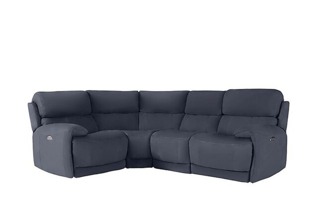 Link NC Leather Power Recliner Left Hand Facing Corner Sofa with Power ...