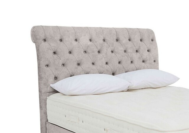 Hypnos - Prestwood Floor Standing Headboard - Double - Daytona Stone by ...