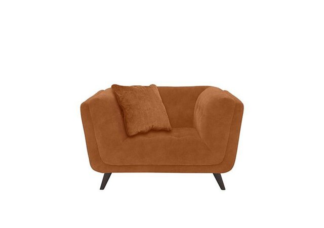 Rene Fabric Cuddler Chair - Dexter Pumpkin by Furniture Village ...