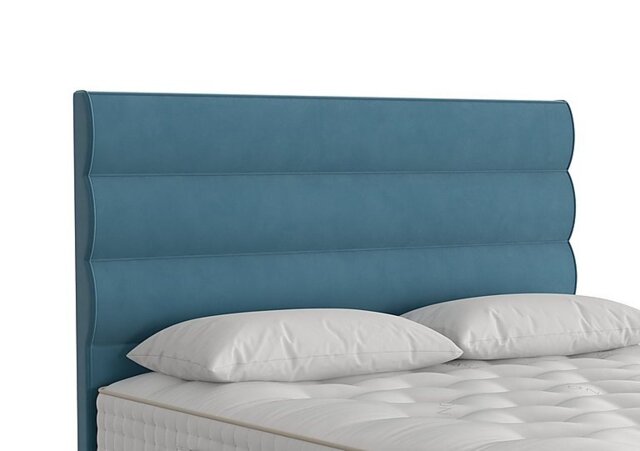 Vispring - Triton Floor Standing Headboard - Double - Plush Velvet Teal ...