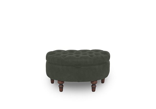 Columbus Fabric Half Moon Footstool - Manhattan Pine by Furniture ...