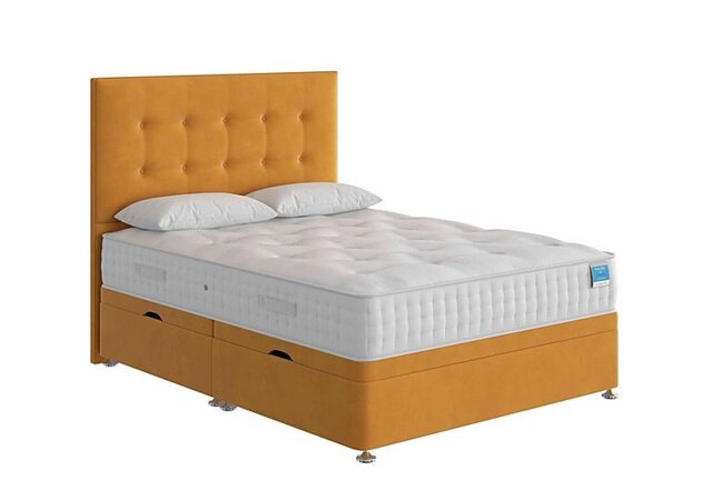 Firm Sleep 1500 Side Ottoman Divan Set - King Size - Plush Corn by ...