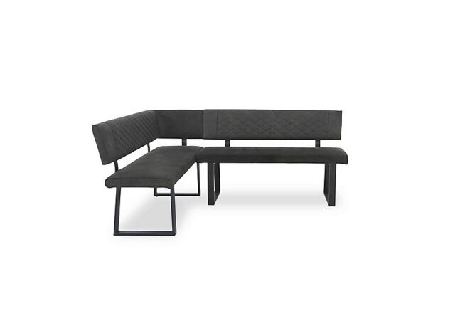 Warrior Left Hand Facing Corner Dining Bench - Grey by Furniture ...