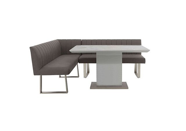Grigio Fixed Dining Table and Left-Hand Facing Corner Bench Set by ...