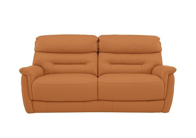 World of Leather - Chicago 3 Seater BV Leather Sofa - BV Honey Yellow ...