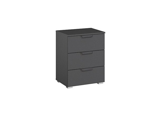 Rauch - Lima 3 Drawer Bedside Cabinet with Decor Front - Met Grey by ...