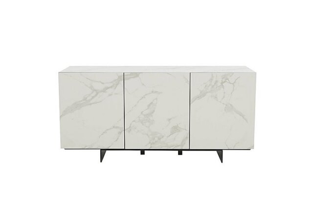Arctic 3 Door White Ceramic Sideboard by Furniture Village | uFurnish.com