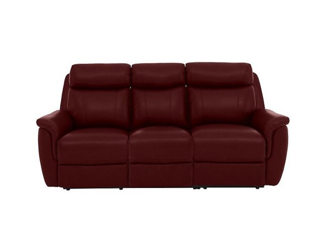 Orlando 3 Seater Leather Recliner Sofa - Ruby by Furniture Village ...
