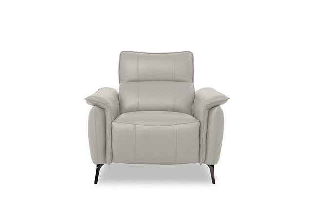 Jude Leather Power Recliner Chair with Power Headrest - Lead Grey by ...