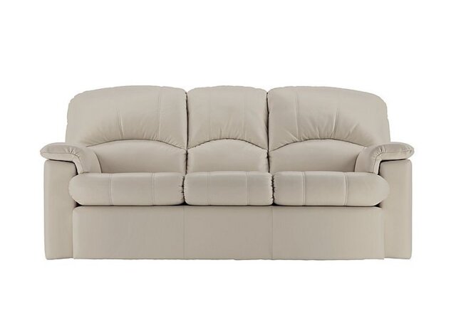 G Plan - Chloe 3 Seater Leather Sofa with Manual Recliner - Capri Putty ...