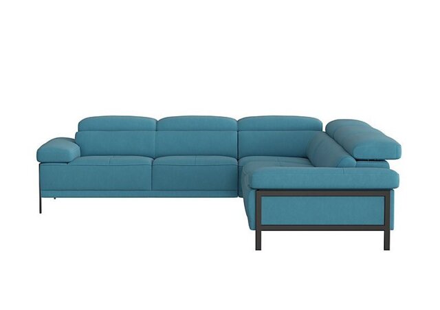 Nicoletti - Theron Large Fabric Corner Sofa - Flambe Turchese with ...