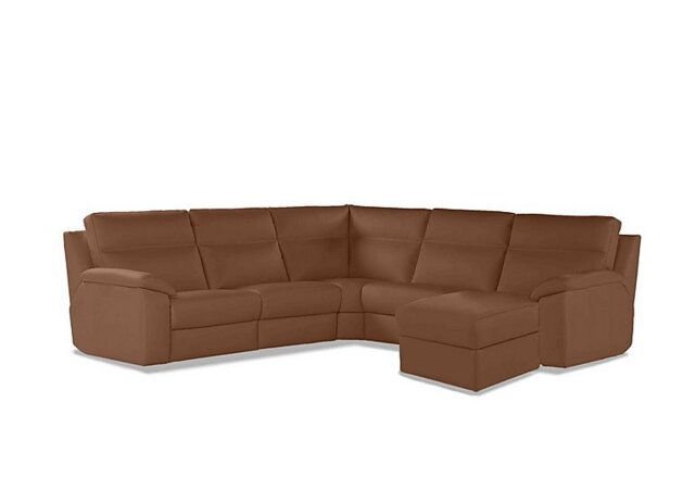 Nicoletti - Pepino Large Leather Right Hand Facing Corner Sofa with ...