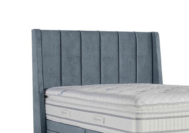 Sleepeezee - Vail Floor Standing Headboard - Double - Light Blue by ...