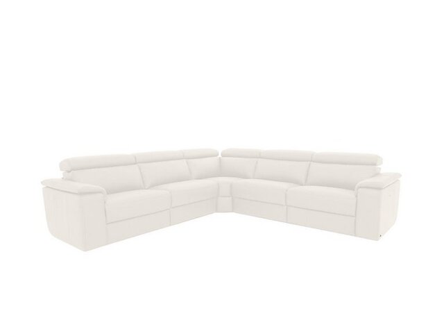 Nicoletti - Davide Large Leather Corner Sofa - Torello Bianco Puro by ...