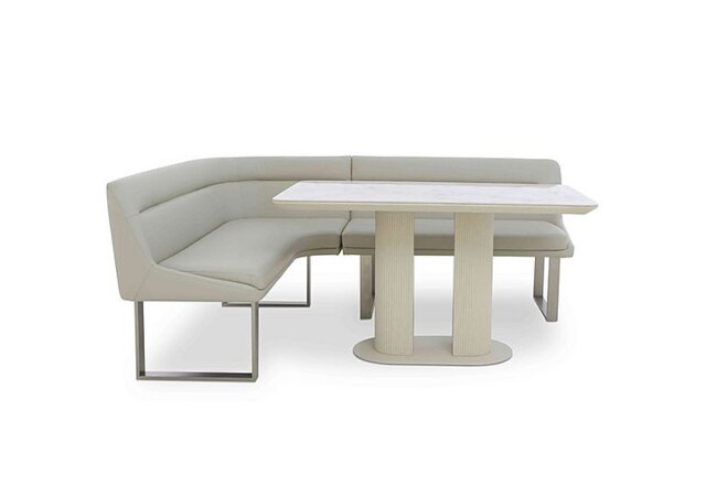 Avorio Fixed Dining Table and Left Hand Facing Corner Bench Set by ...