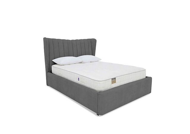 Highgrove - Bourne Ottoman Bed Frame - King Size - Plush Arctic Grey by ...