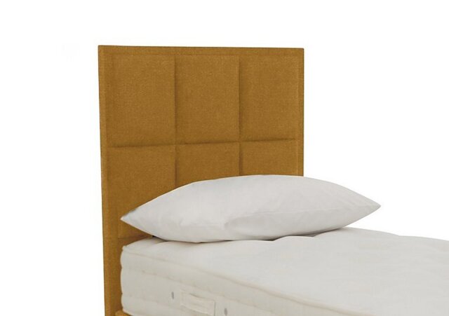 Hypnos - Riley Floor Standing Headboard - Single - Tweed Mustard by ...
