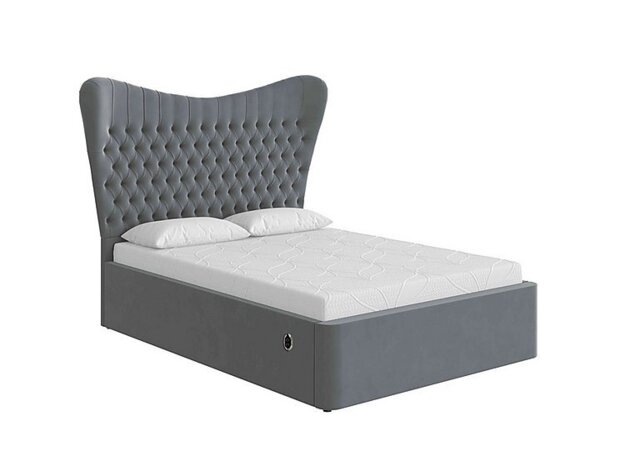 Caesar Electric Ottoman Bed Frame - King Size - Velvet Steel by ...