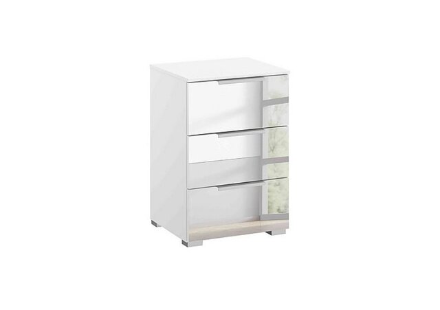 Rauch - Rio 40cm 3 Drawer Bedside Cabinet - Alpine White Carc/Mirror by ...