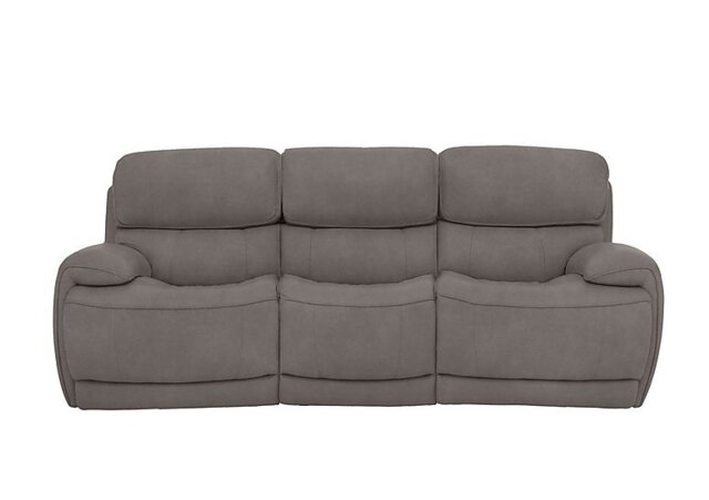 Rocco 3 Seater Fabric Power Rocker Sofa with Headrests - Elephant by ...