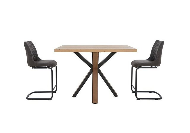 Habufa - Detroit Starburst Leg Table and 2 Baltimore Bar Stools ...