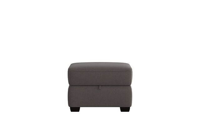 World of Leather - Cozee Fabric Storage Footstool - Dark Grey by ...