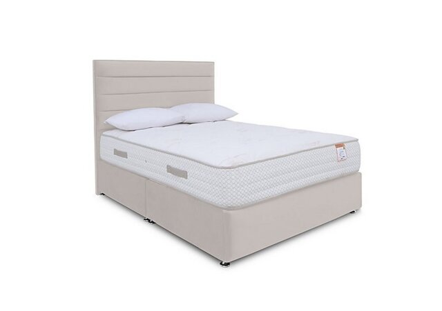 Sleep Story 2000 Divan Set With 4 Drawer Storage - Double - Plush Argent by Furniture Village ...