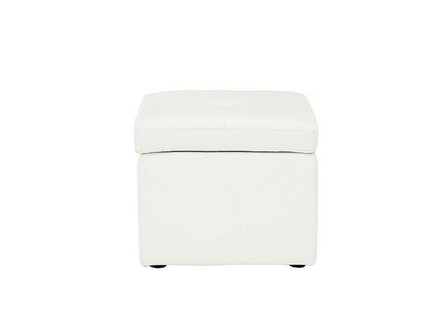 World of Leather - Easy Tray HW Leather Storage Footstool - Star White ...