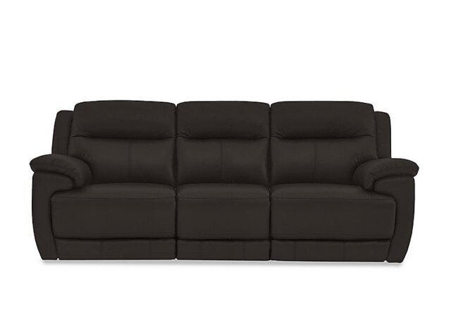 World of Leather - Touch 3 Seater BV Leather Sofa with Manual Recliner ...