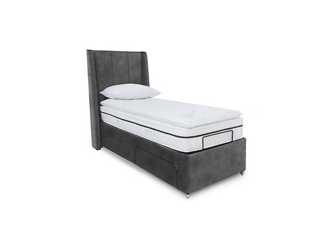 E-Motion Akira Dual Adjustable Divan Base with Massage Function and Headboard - Single - Dapple ...