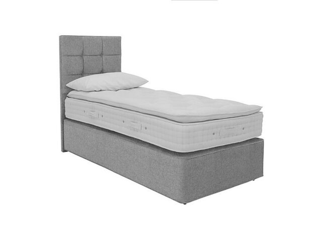 Hypnos - Bespoke Luxury Divan Set with 2 Drawers - Single - Tweed Grey ...