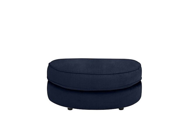 Cory Fabric Half Moon Footstool - Cosmo Navy by Furniture Village ...
