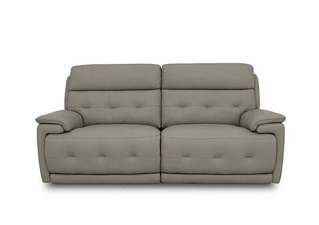World of Leather - Brescia BV Leather 3 Seater Sofa - BV Taupe by ...