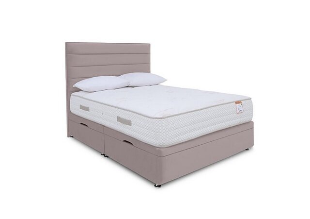 Sleep Story 2000 Manual Side Ottoman Divan Set - Double - Plush Lilac ...