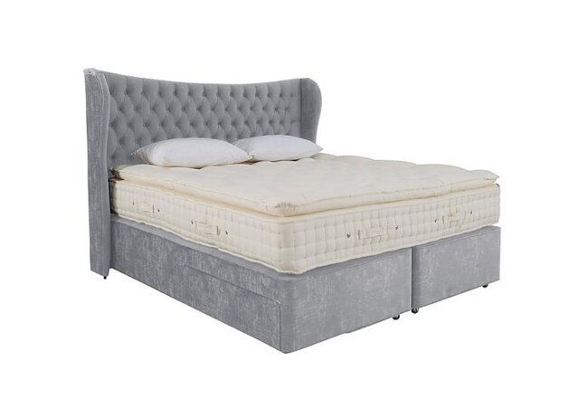 Hypnos - Bespoke Emperor Medium Divan Set - Double - Simply Zinc by ...