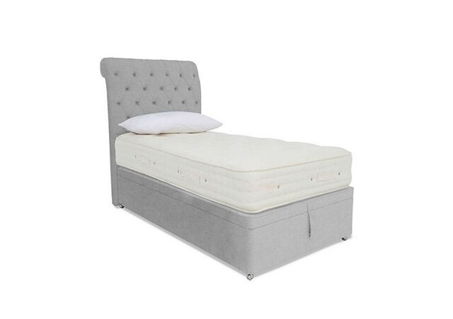 Hypnos - Luxury Firm 4 Ottoman Divan Set - Single - Crystal Grey by ...