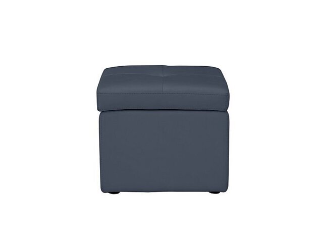 World of Leather - Easy Tray HW Leather Storage Footstool - Ocean Blue ...