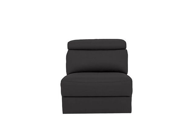 Nicoletti - Davide Leather Armless Unit - Botero Nero by Furniture ...